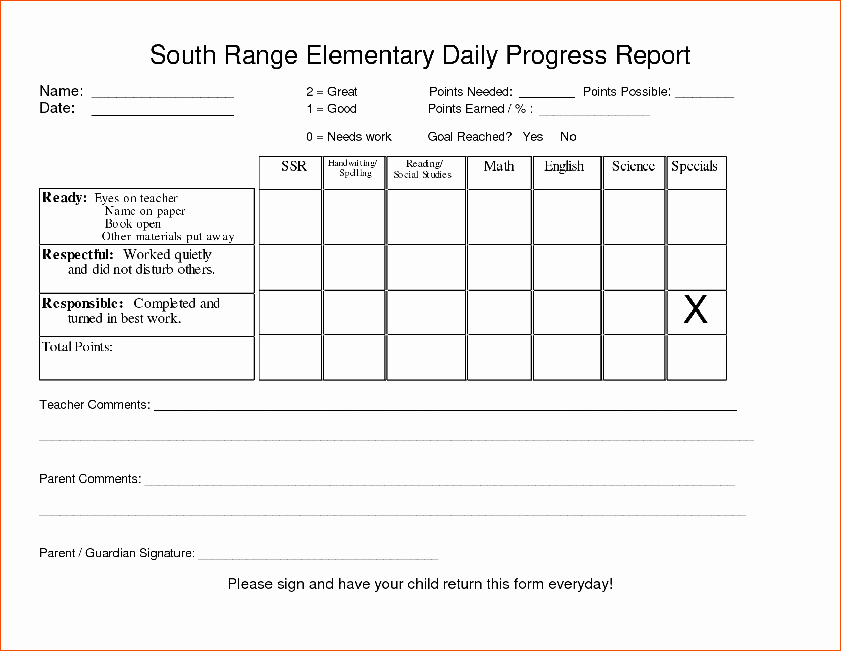 Student Progress Report Template Letter Example Template Www vrogue co