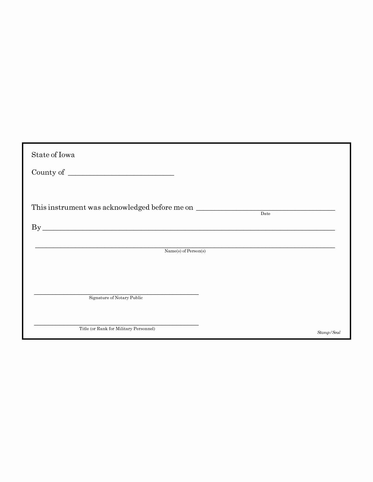 Signature Form Template