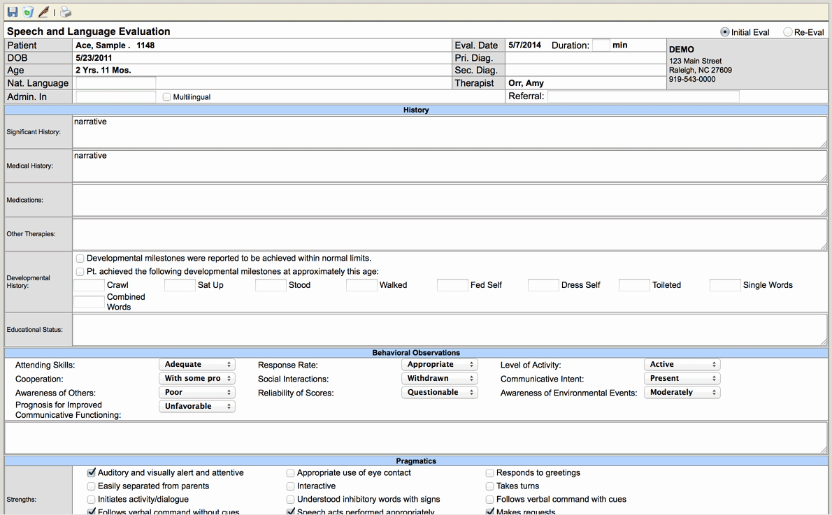 Occupational Therapy Treatment Plan Template