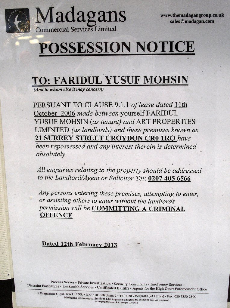 Notice Of Repossession Letter Template