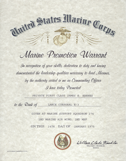 Air Force Promotion Certificate Template