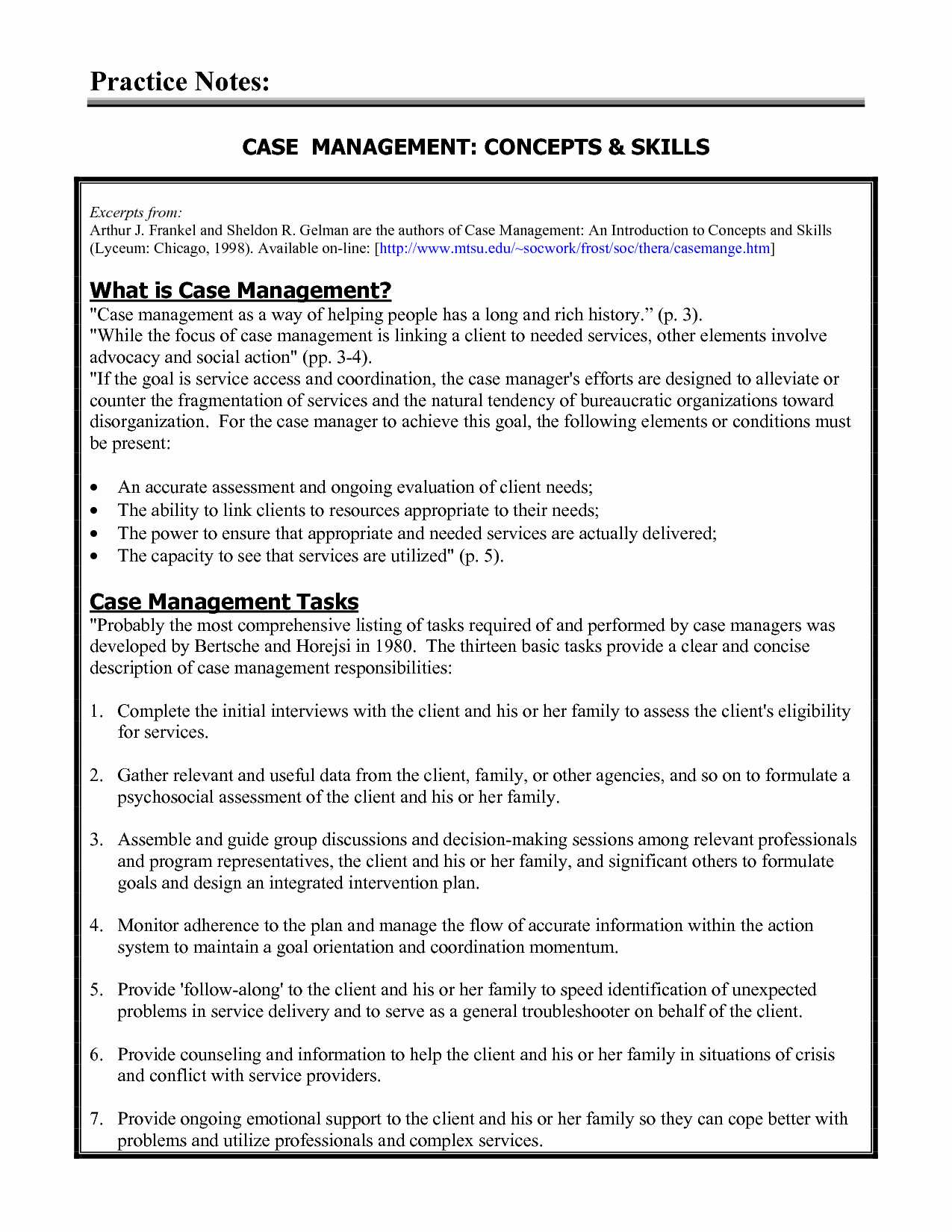 Social Work Case Notes Template