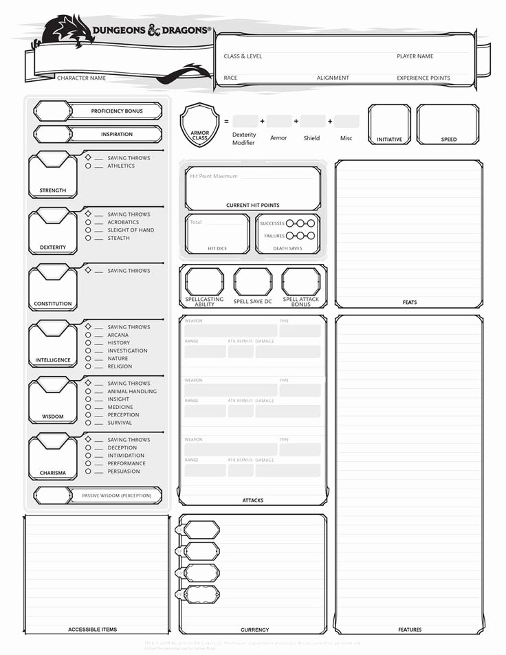 Dd 5e Character Sheet Pdf Printable That Are Bright Russell Website 
