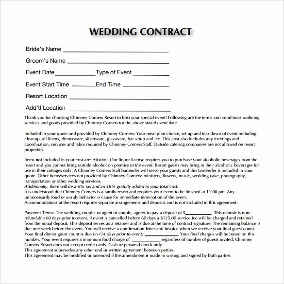 Wedding Photography Contract Template Word Letter Example Template