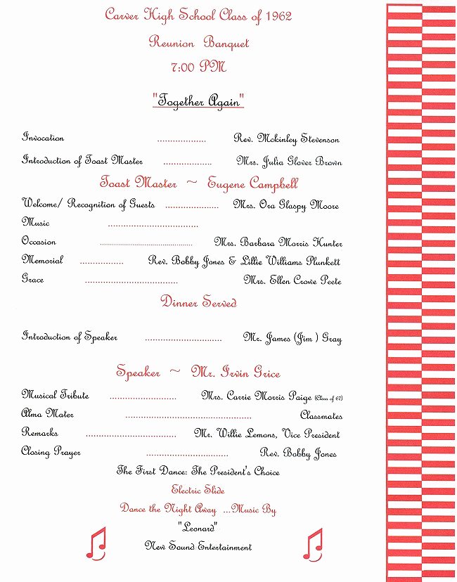 Family Reunion Program Template