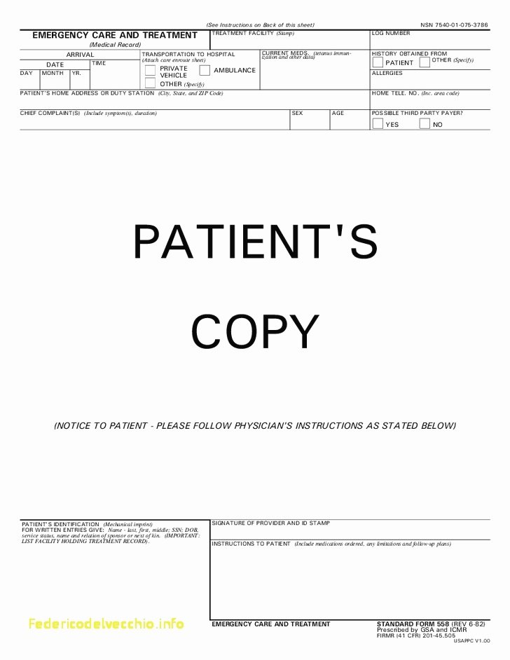 Hospital Discharge Papers Template