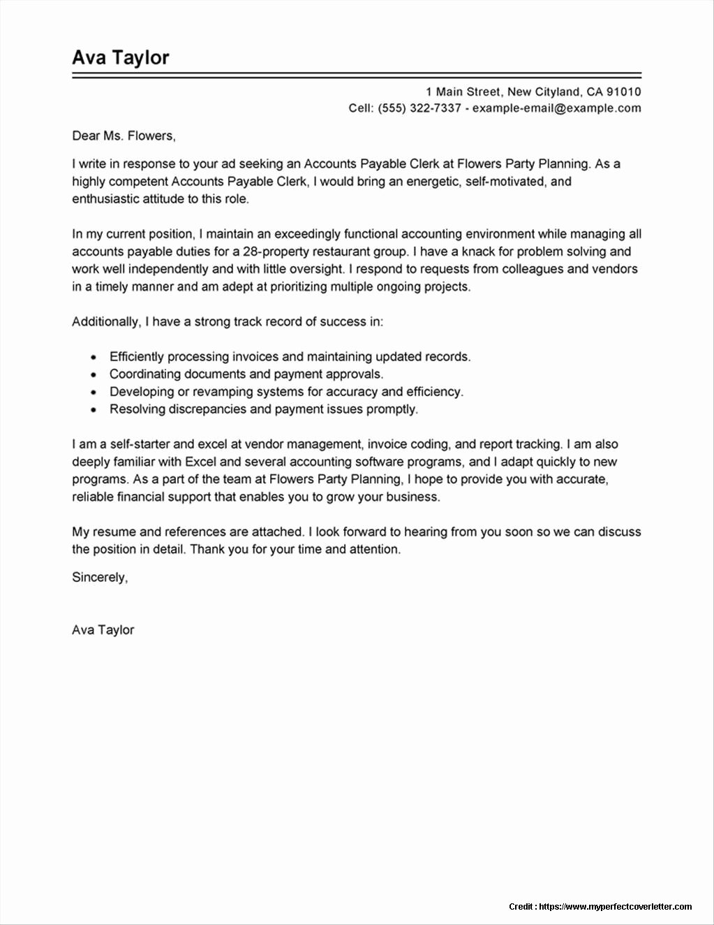 Account Manager Cover Letter