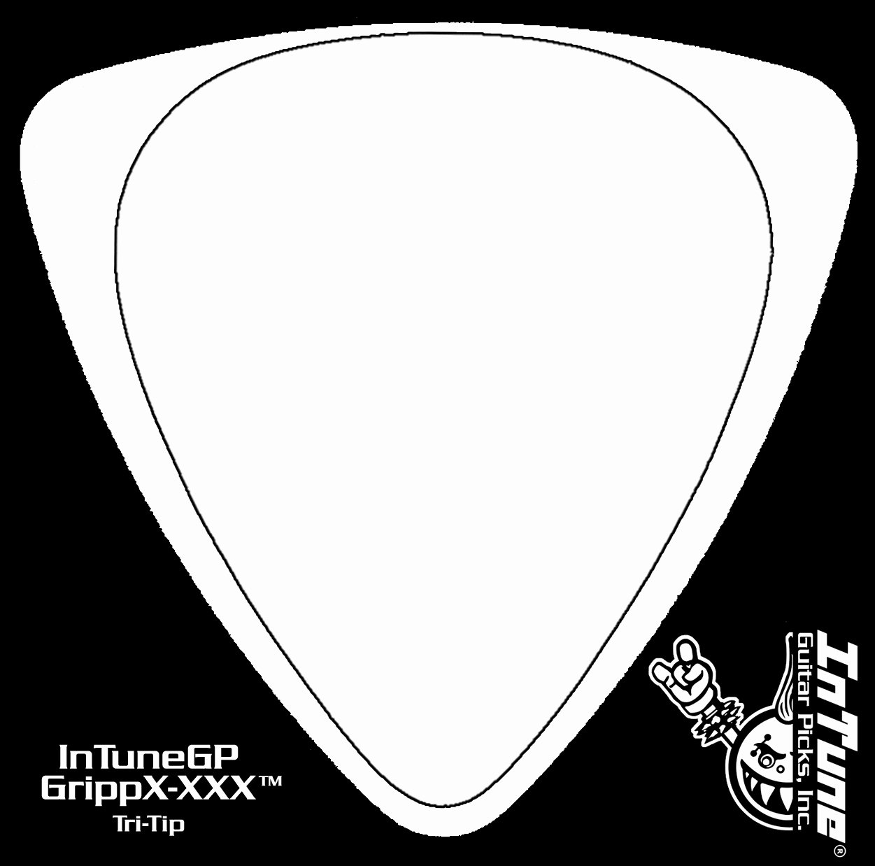 Actual Size Free Printable Guitar Pick Template Printable Templates