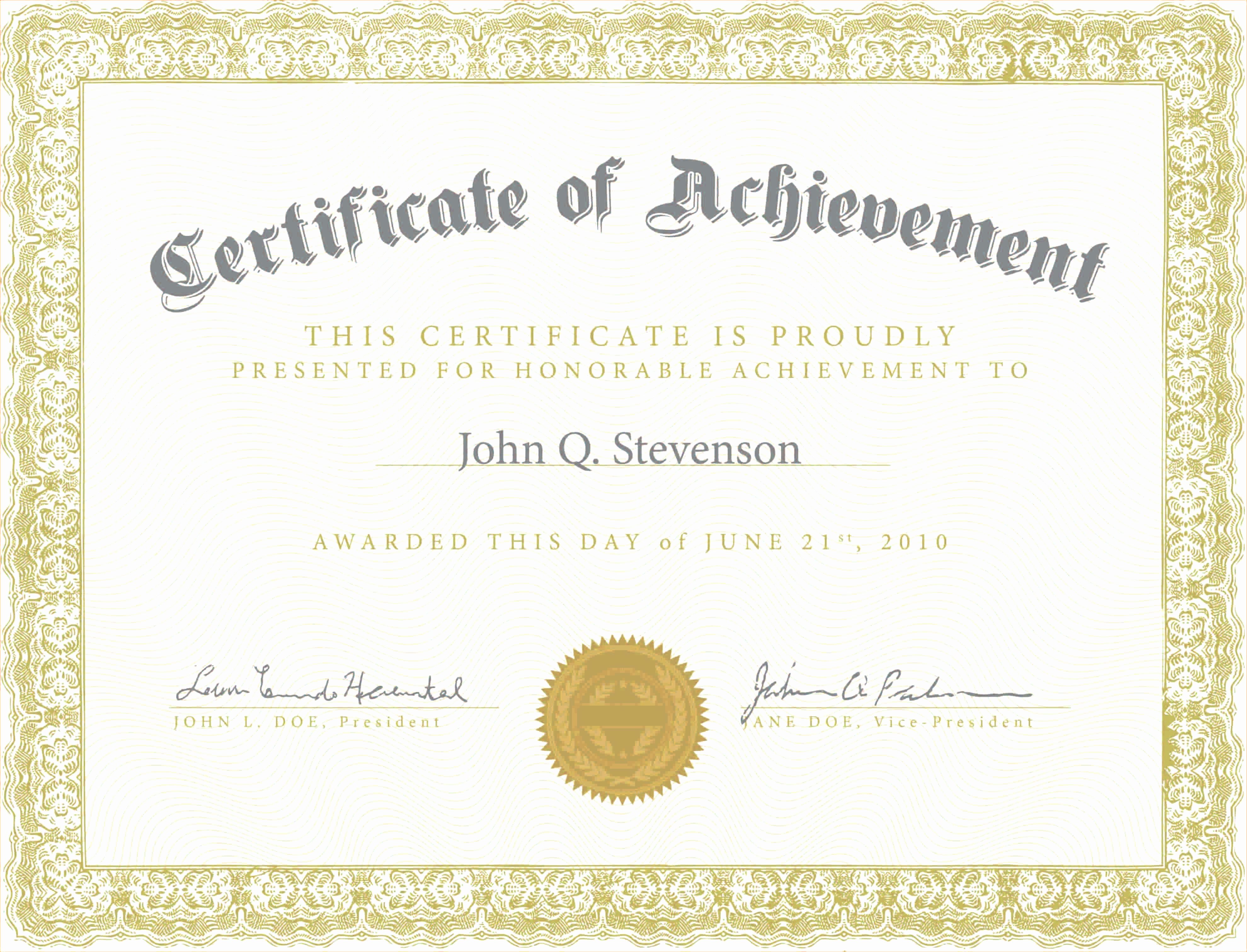Free Templates For Certificates