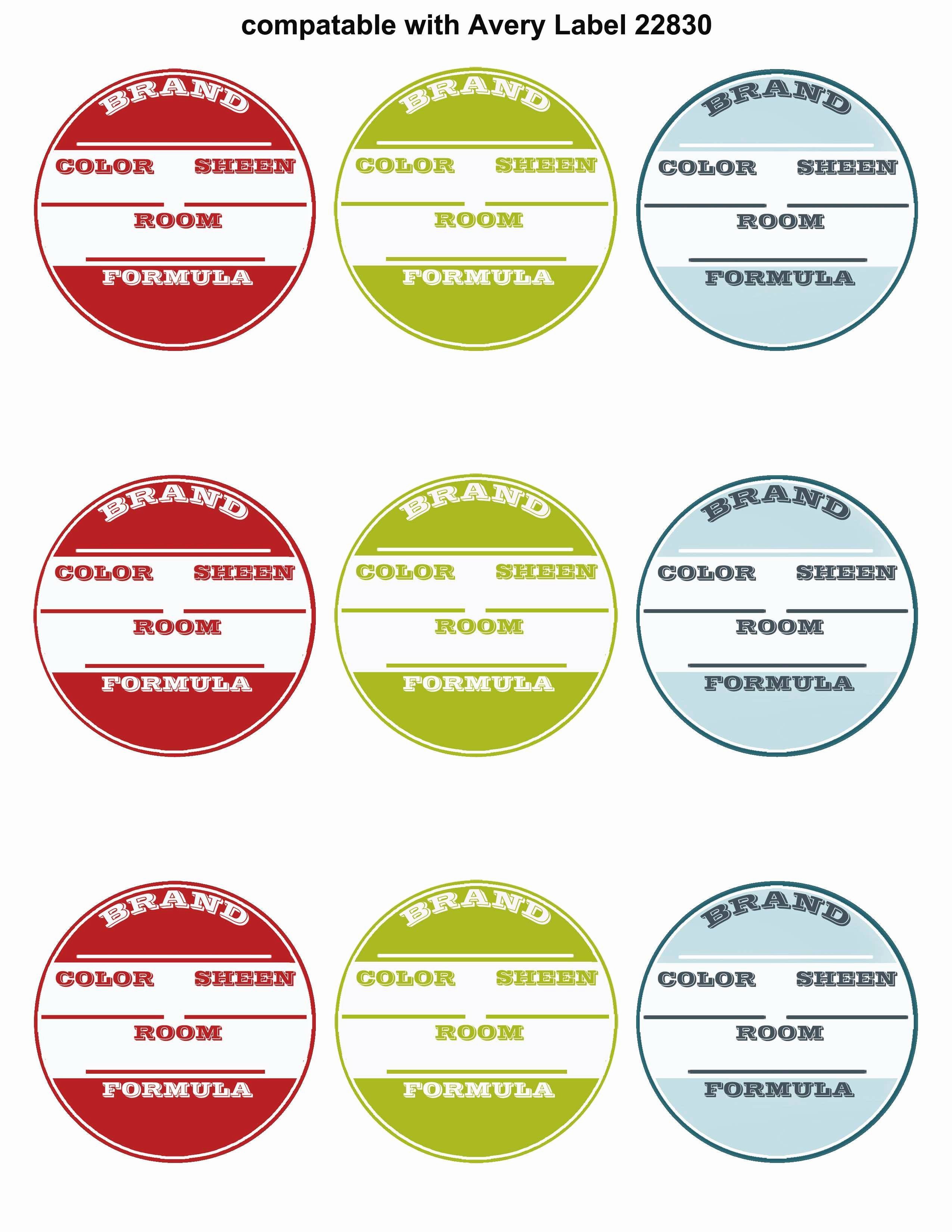 Polaroid Round Labels Template