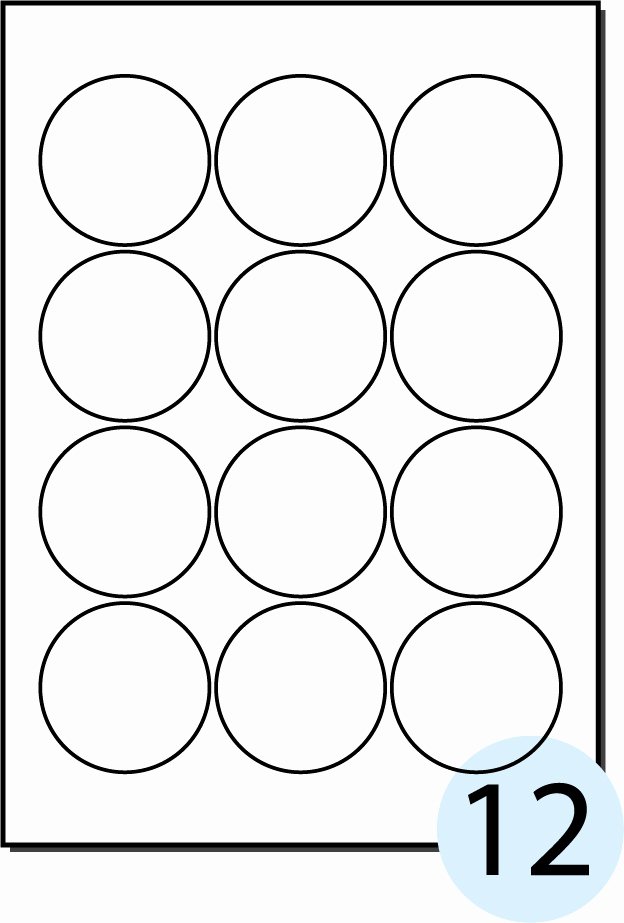 Polaroid Round Labels Template