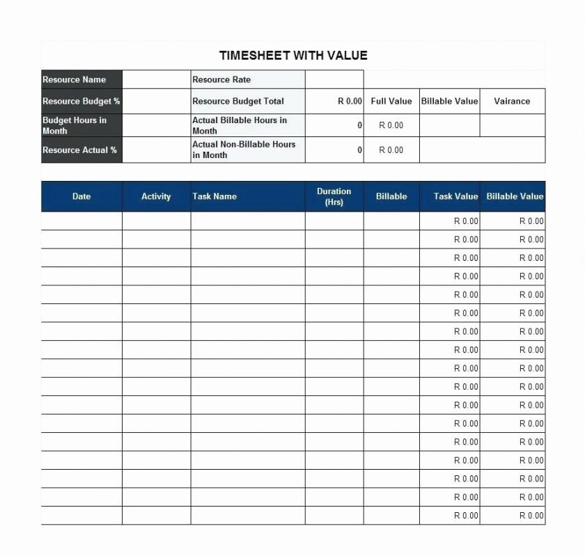Attorney Billable Hours Template