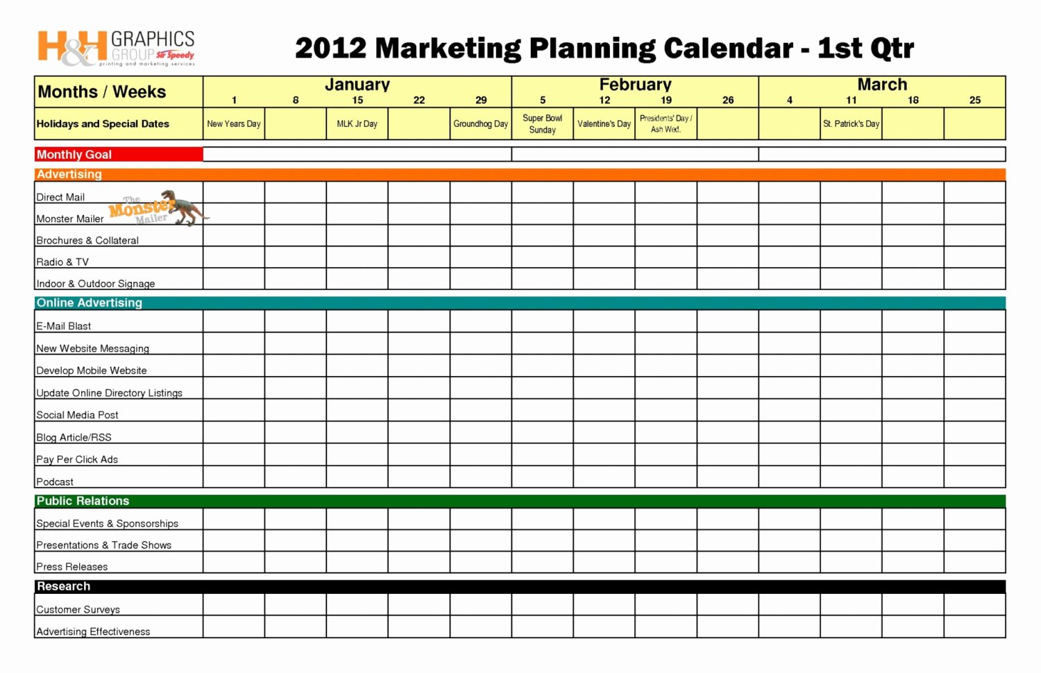 Calendar Template Google Docs Spreadsheet