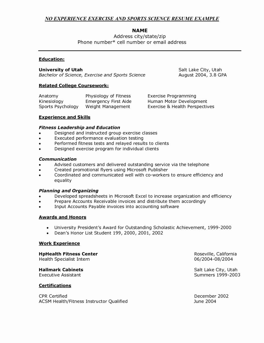 Resumes For Cna Position