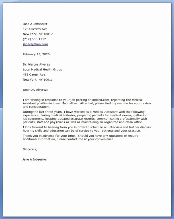 Vet Assistant Cover Letter Latter Example Template