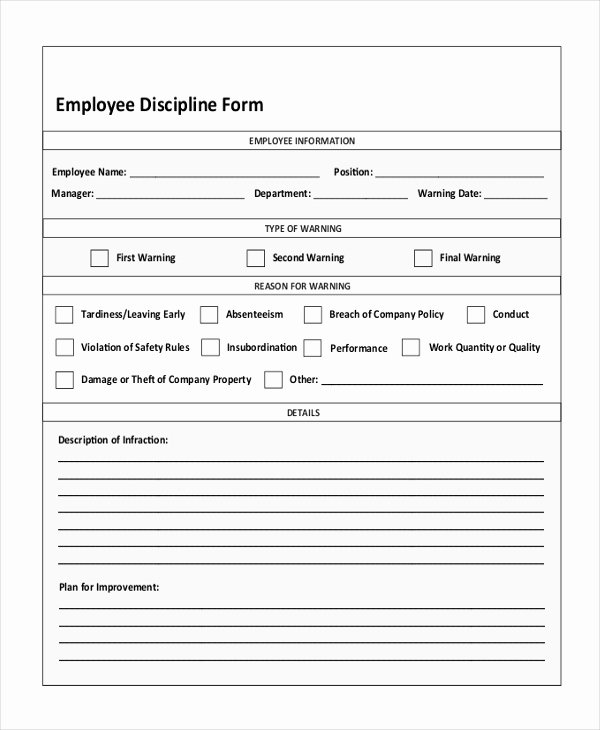Disciplinary Write Up Template Letter Example Template
