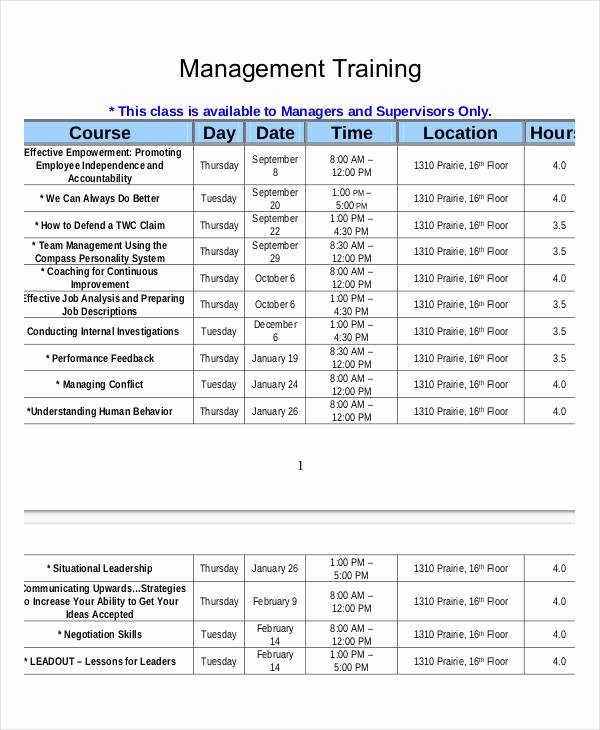 Employee Training Program Template