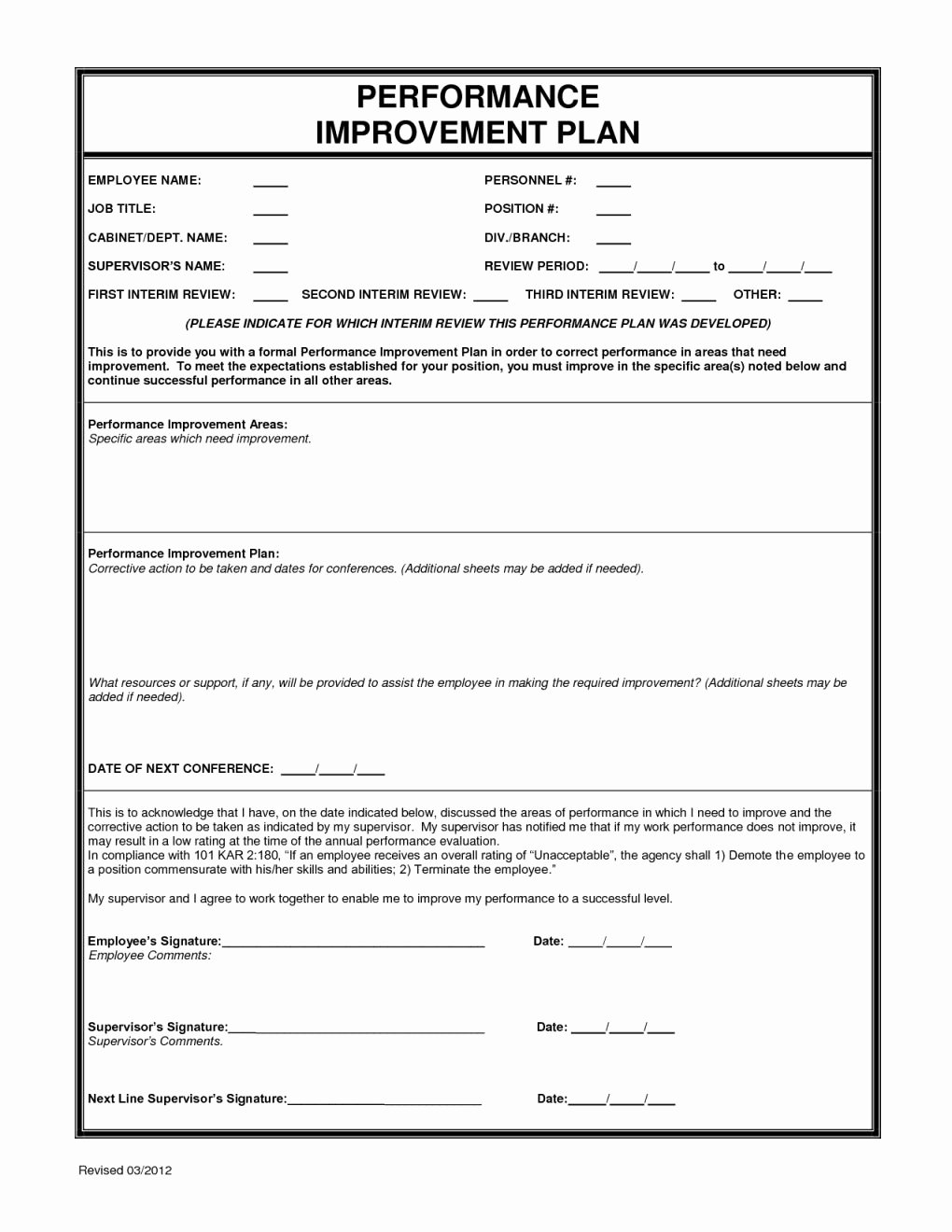 Mid Year Performance Review Template