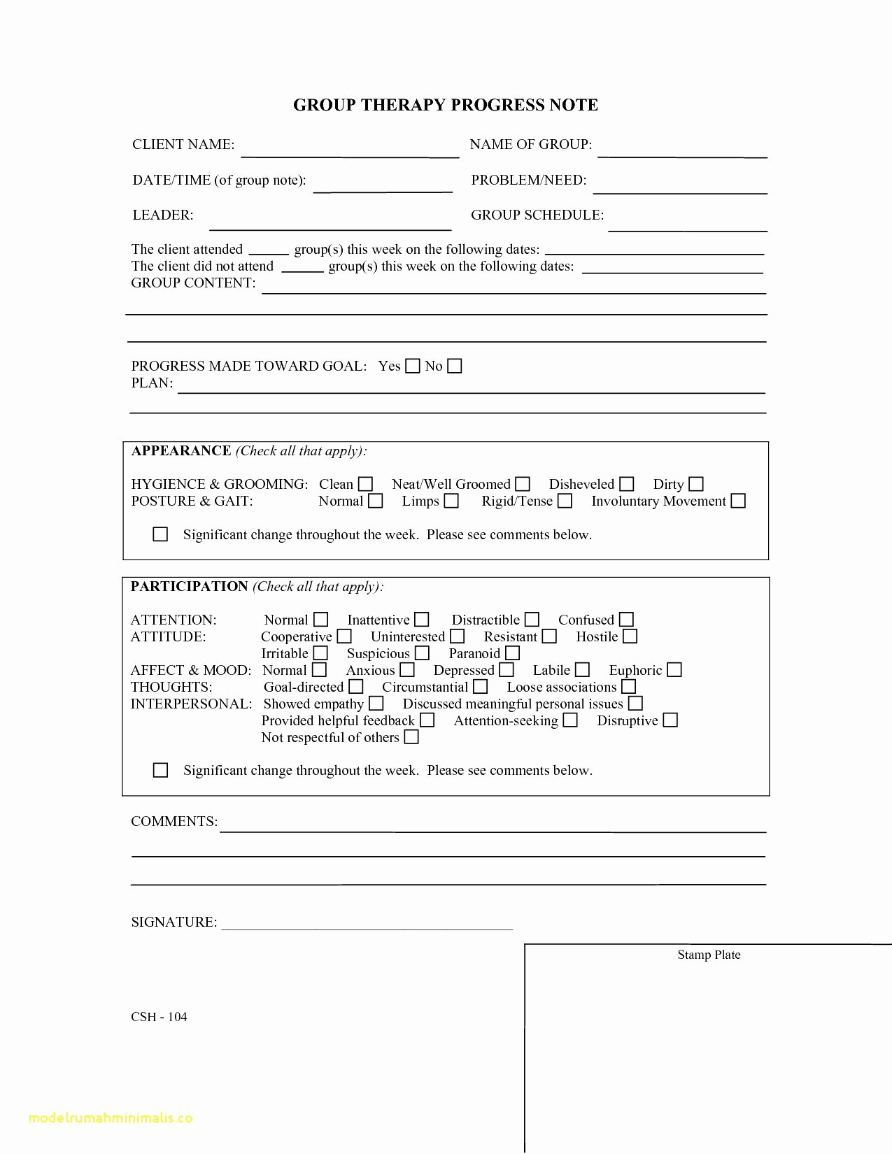 Social Work Case Notes Template