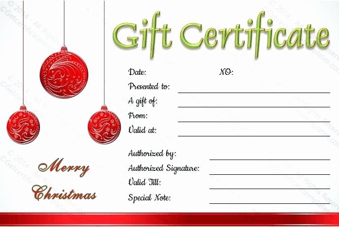 Shopping Spree Gift Certificate Template