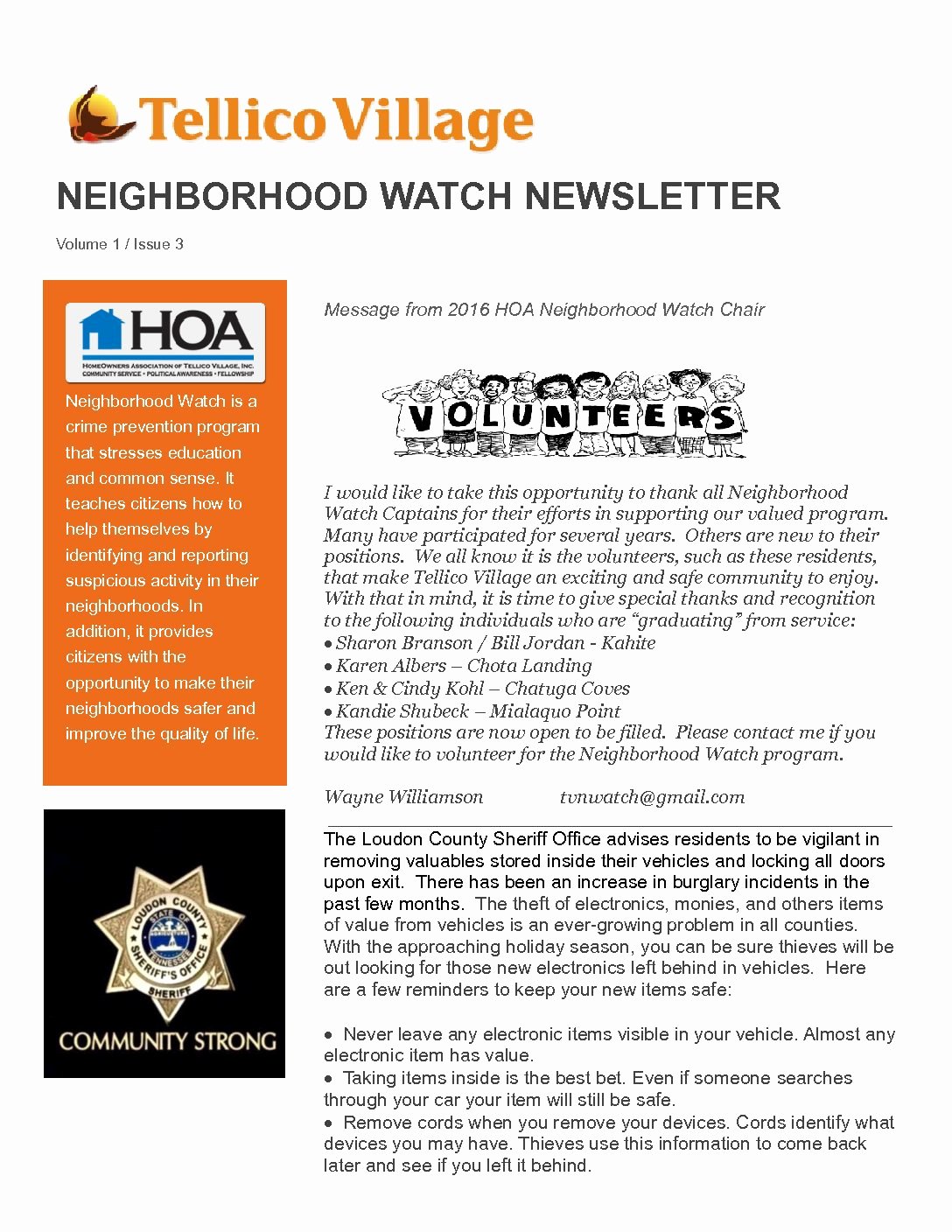 Examples Of Hoa Newsletters VisitWas