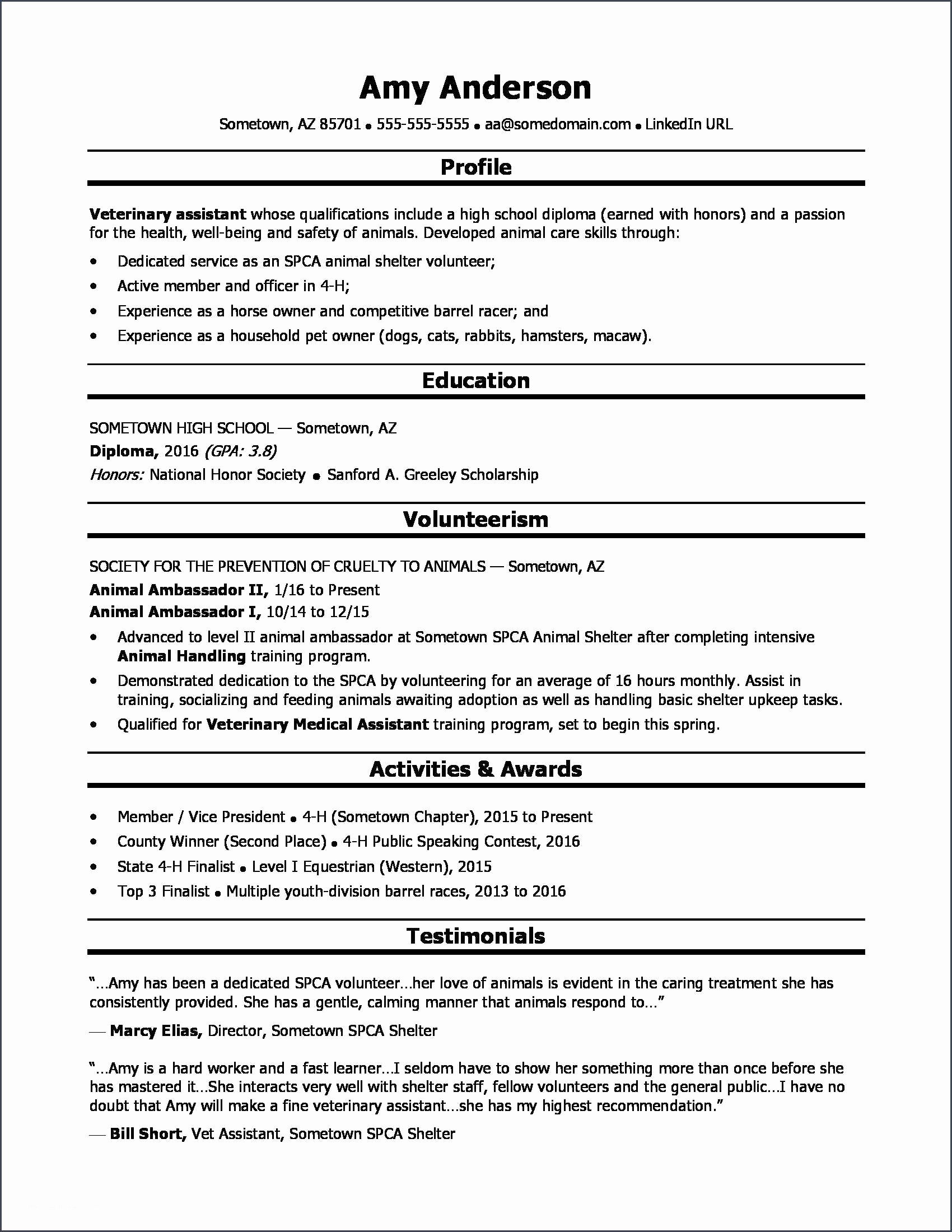 How To Write A Job Resume For A Highschool Student And Letter Example