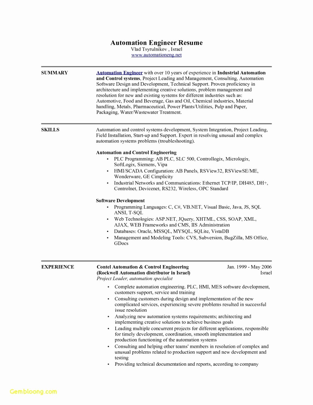 Software Engineer Resume Objectives Letter Example Template