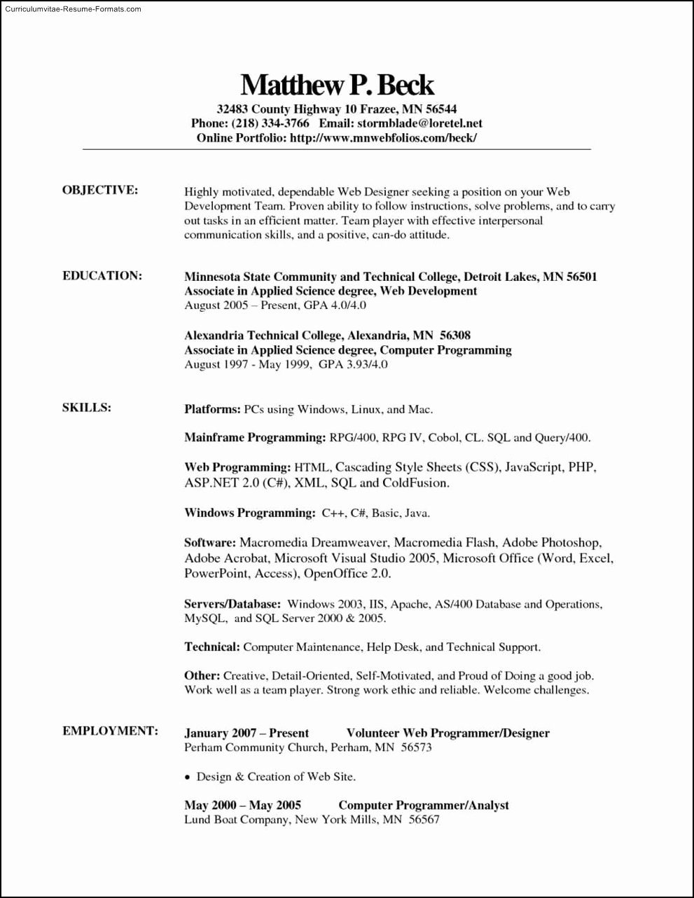Ms Word Resume Templates Letter Example Template