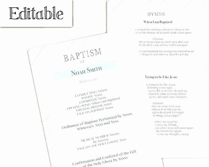 Lds Funeral Program Template Free