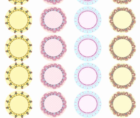 Polaroid Round Labels Template