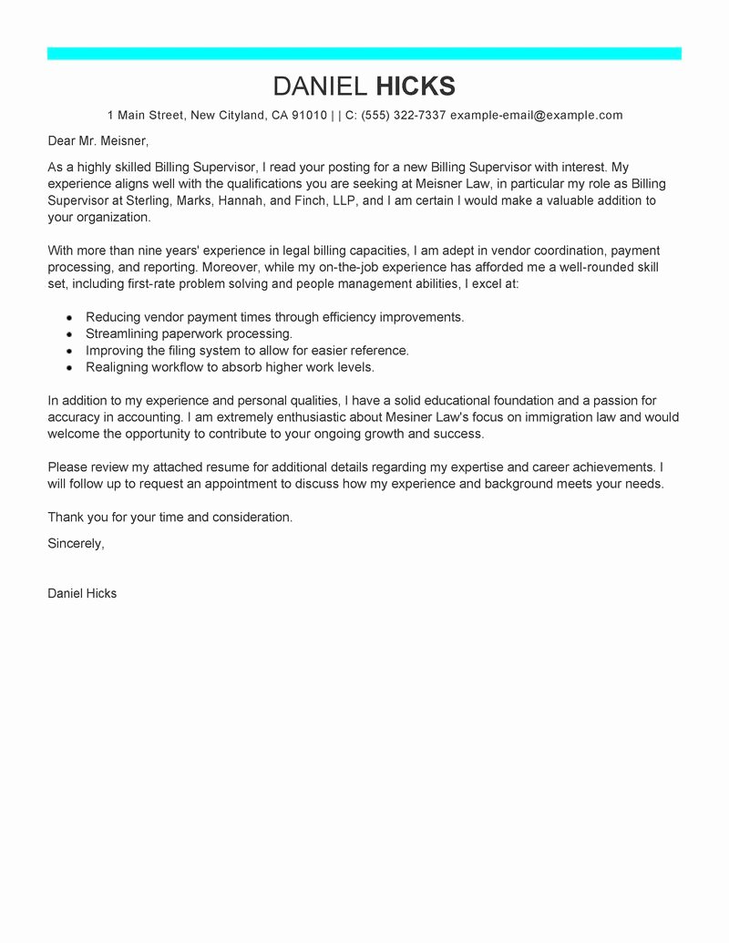 Medical Biller Cover Letter