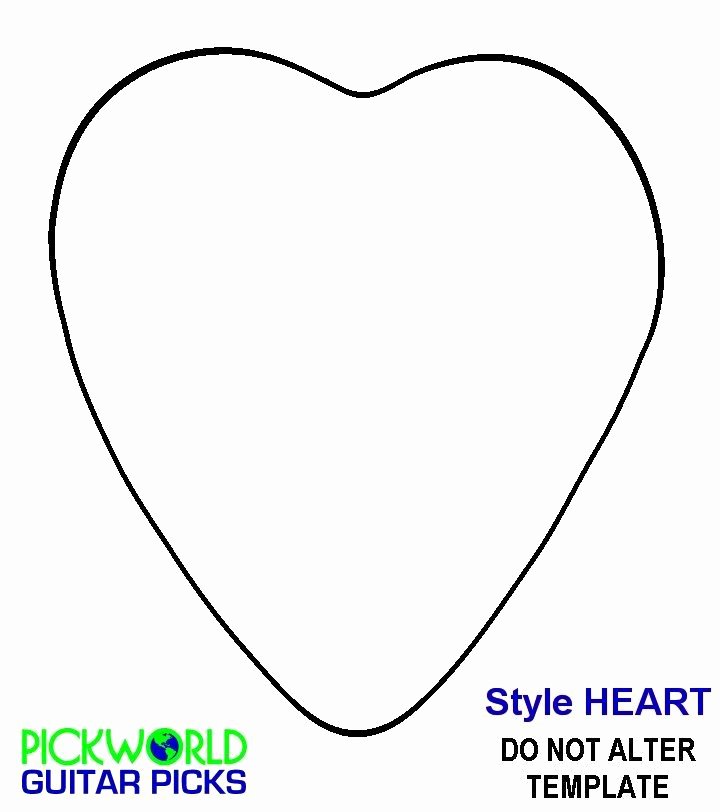 Guitar Pick Actual Size Template