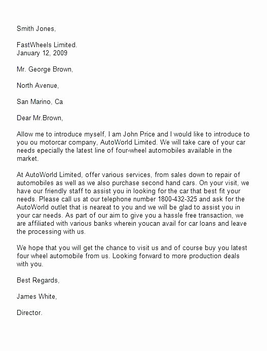 Real Estate Agent Introduction Letter