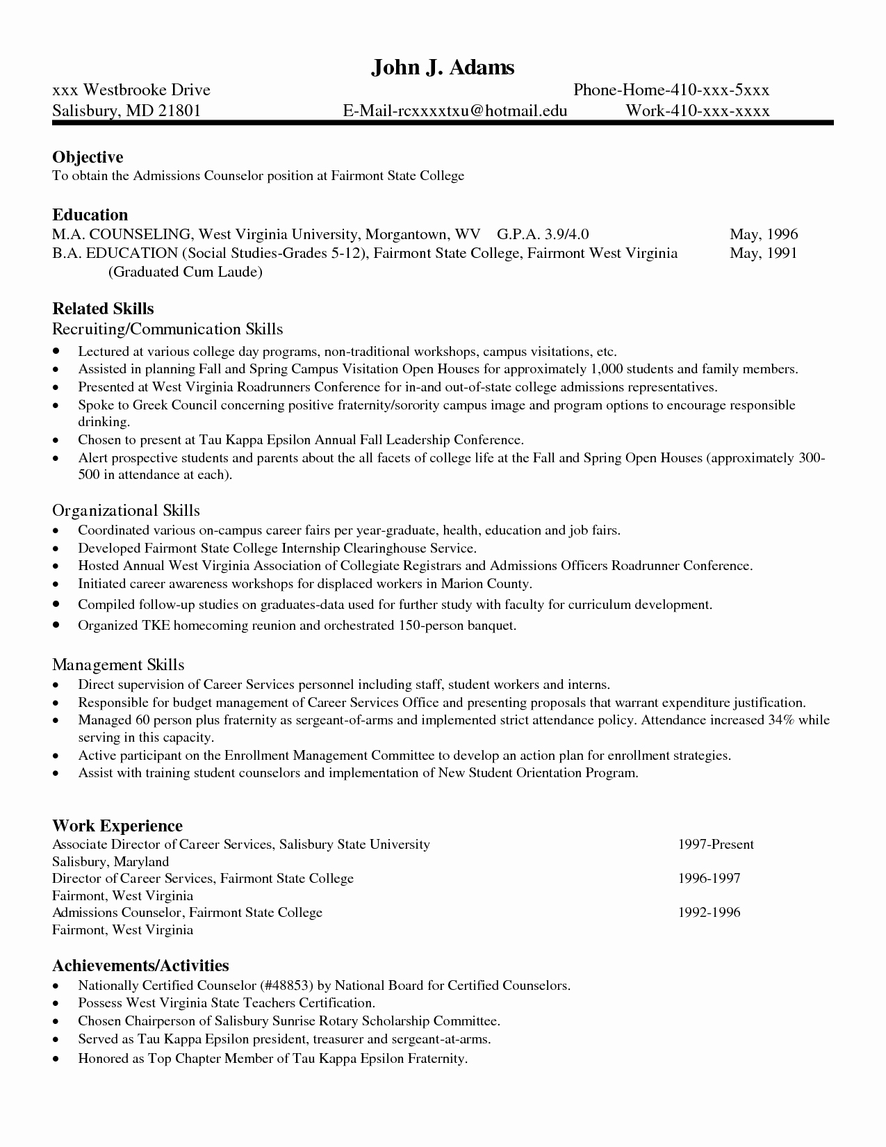 Skills And Abilities For Resume