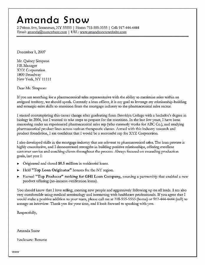 Cover Letter Opening Statement