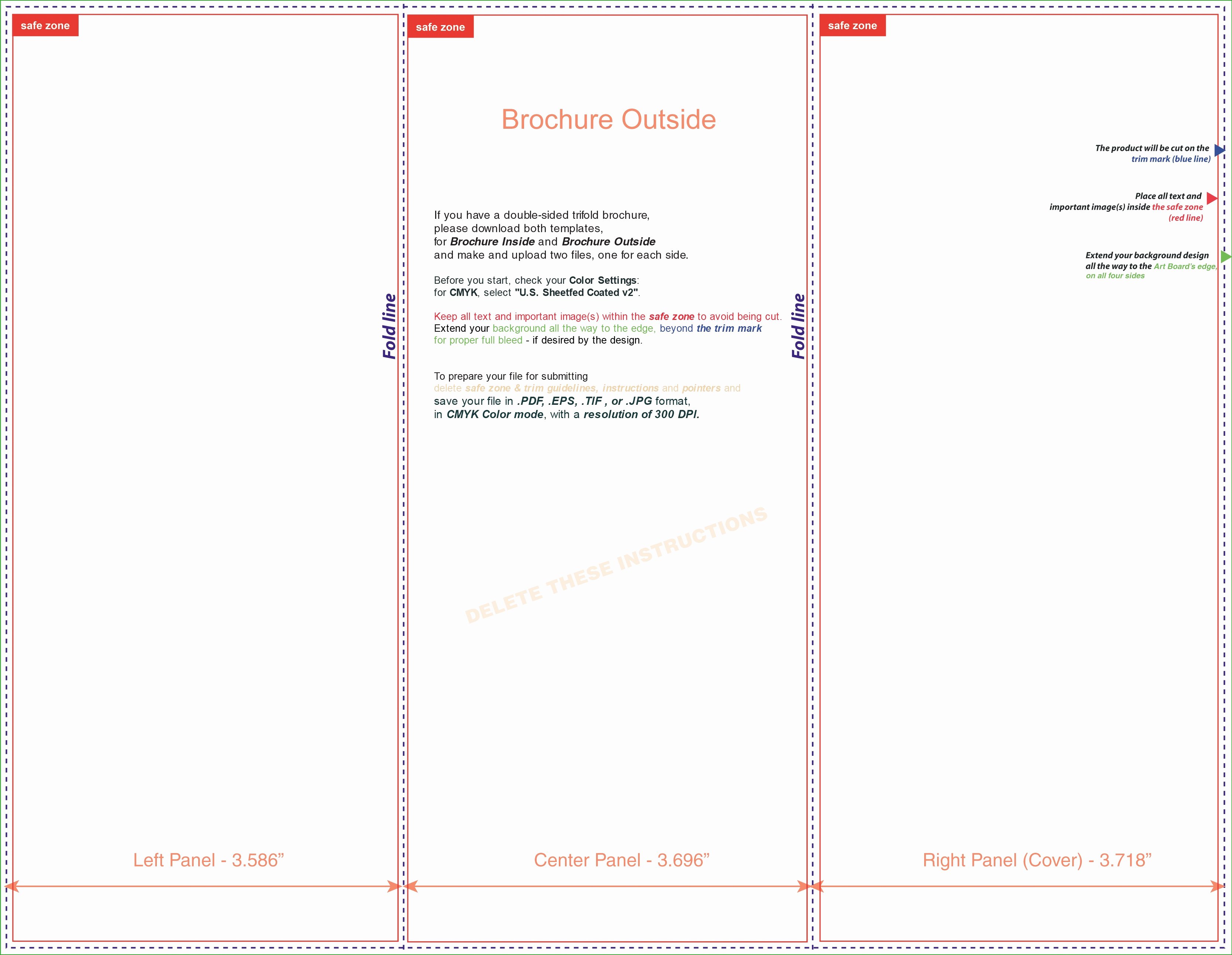 Word Document Free Tri Fold Brochure Template Word Onelasopa