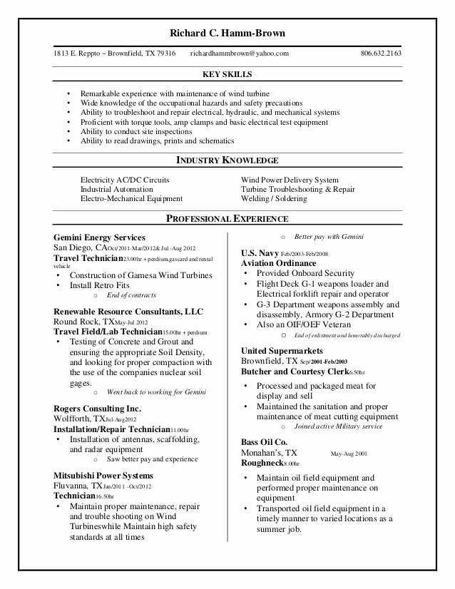 Wet Resume Skills Abilities Edu Letter Example Template